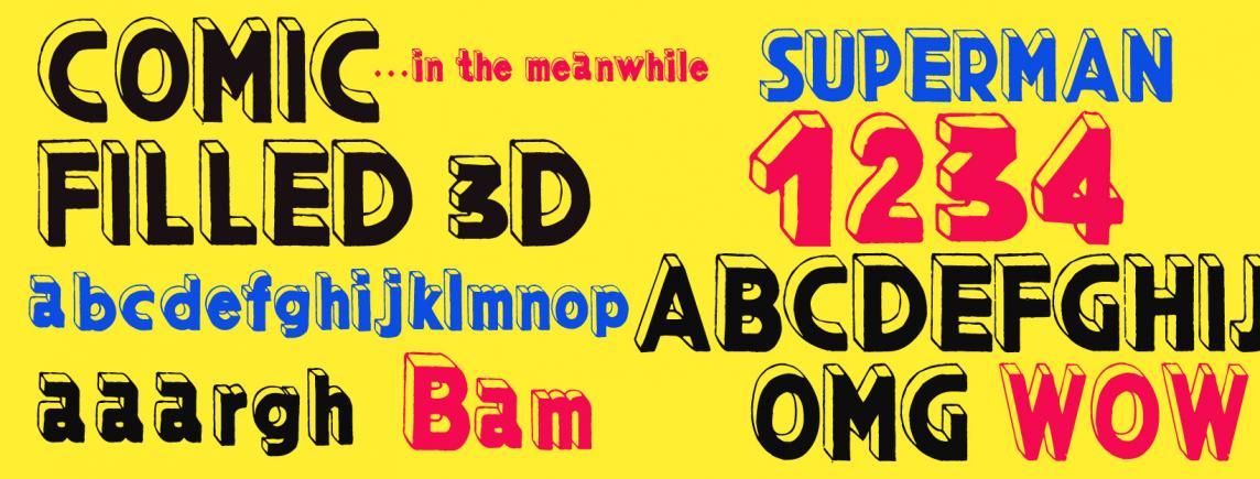 Comic filled font – Polish Your art- exactly my type